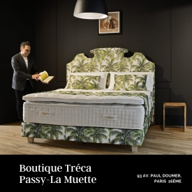 Lit sur Mesure Tréca – Matelas d’exception, tête de lit personnalisée, sommier tapissier